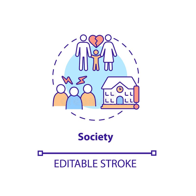Society concept icon stock vector. Illustration of idea - 232472620