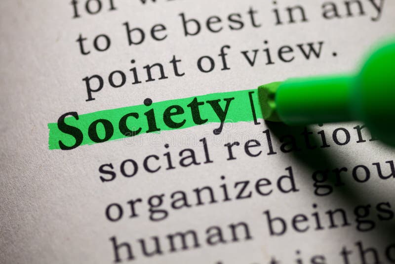 Definition of the Word Society Stock Image - Image of word, markers ...