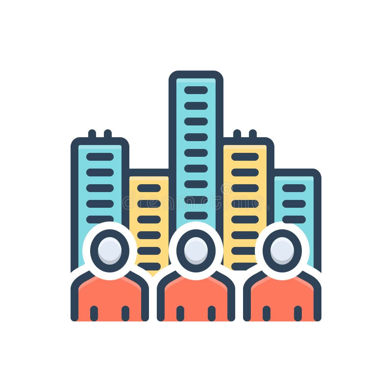 Color Illustration Icon for Society, Community and Civilization Stock ...
