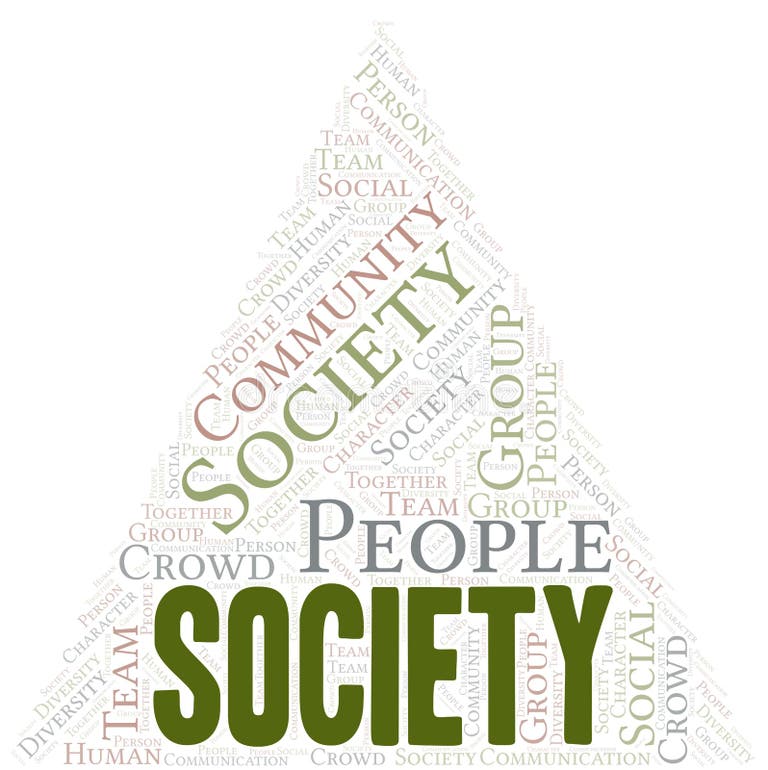 Society Word Cloud Create with Text only. Stock Illustration ...