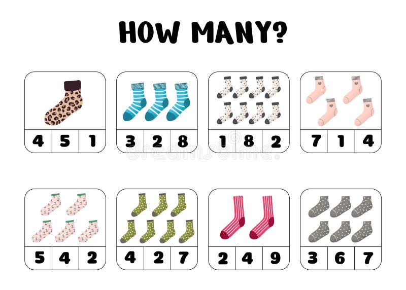 Math Worksheet for Kids with Patterns and Shapes Stock Vector ...