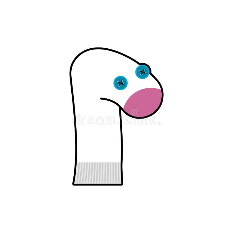 Sock Doll Cartoon Isolated. Socks Puppet Show Stock Vector ...