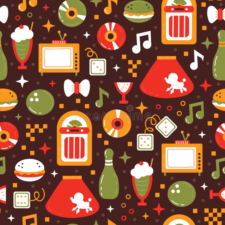 Vintage Dancer Wallpaper Pattern Stock Illustrations – 620 Vintage ...