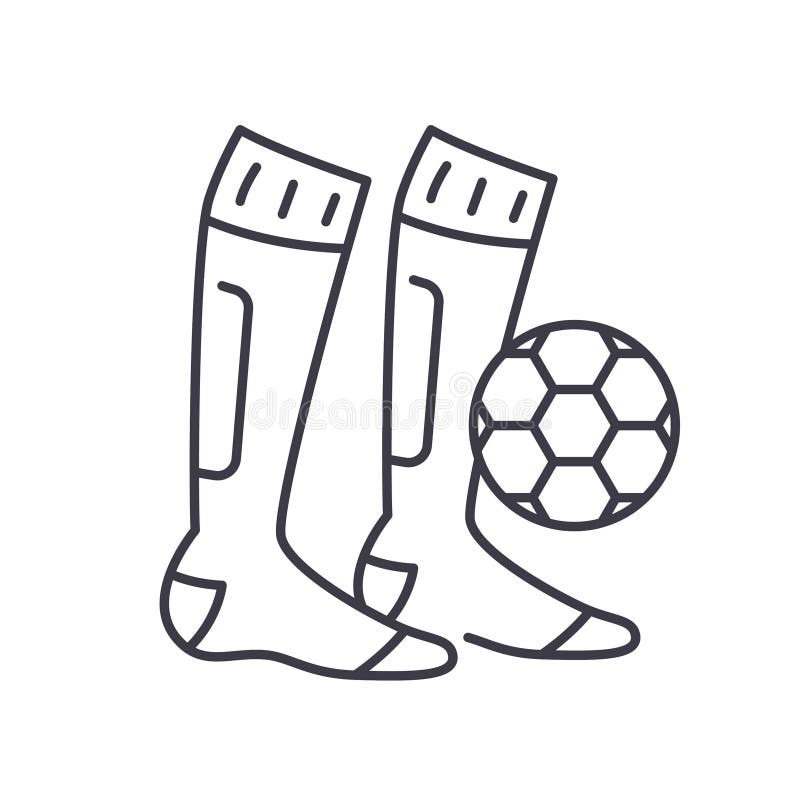 Sock Line Icon, Outline Symbol, Vector Illustration, Concept Sign Stock ...
