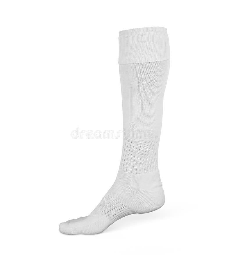 Sock Side View on White Background Stock Image - Image of wear, cutout ...