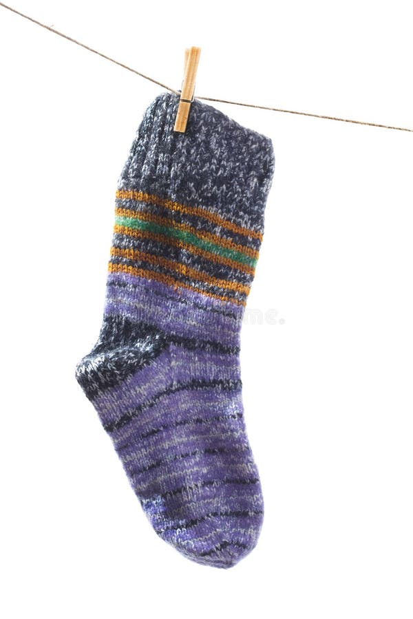 Sock on string. stock photo. Image of white, comfortable - 18148808