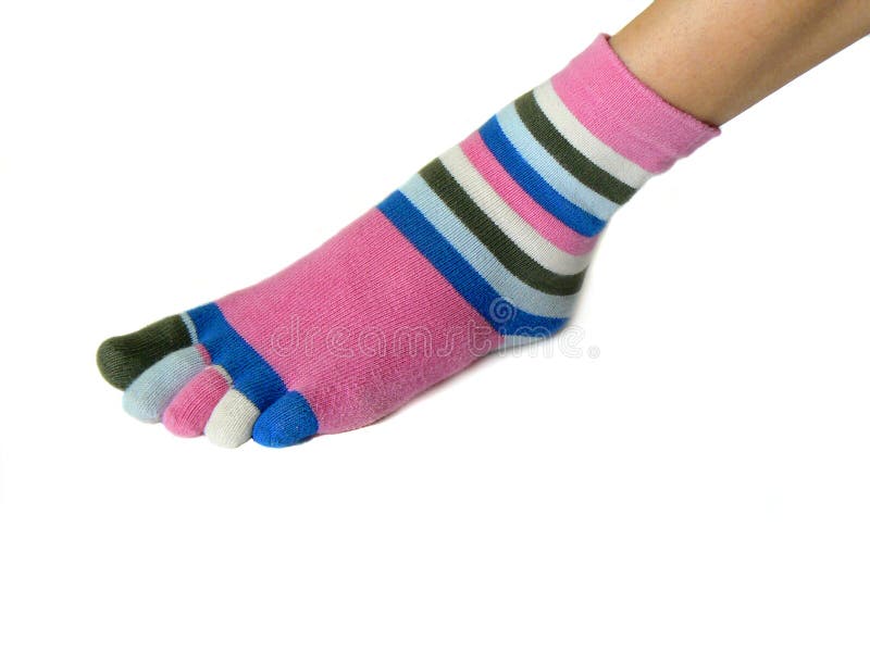 Sock with toes stock image. Image of brown, skin, woman - 5557143