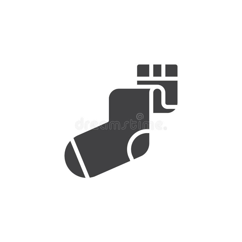 Sock vector icon stock vector. Illustration of pictogram - 125694526