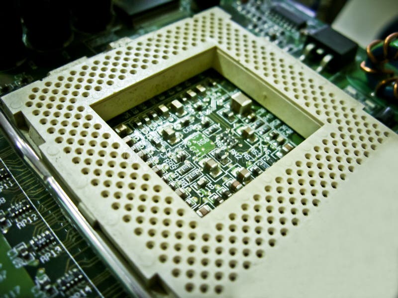 Socket 478 CPU motherboard stock image. Image of socket - 67584685