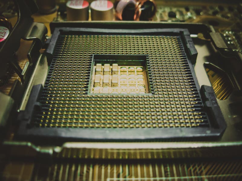 Socket 775 CPU stock photo. Image of element, calculating - 57869198