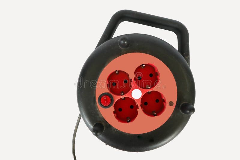 Socket. Electric Black Portable Socket on White Background. Stock Photo ...