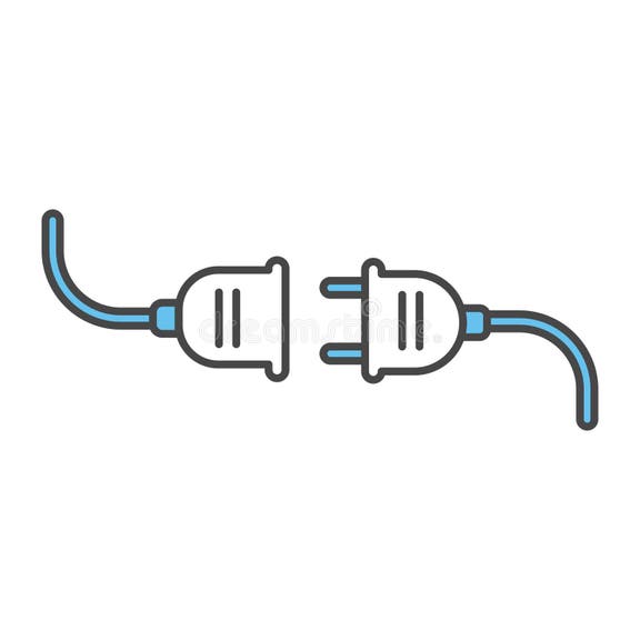 Socket Electric Power Plug Icon Vector on Trendy Design Stock Vector ...