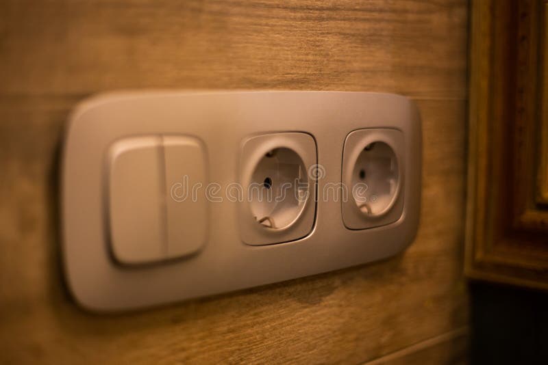 Socket for Electrical Appliances in a Modern Apartment Inside the House ...
