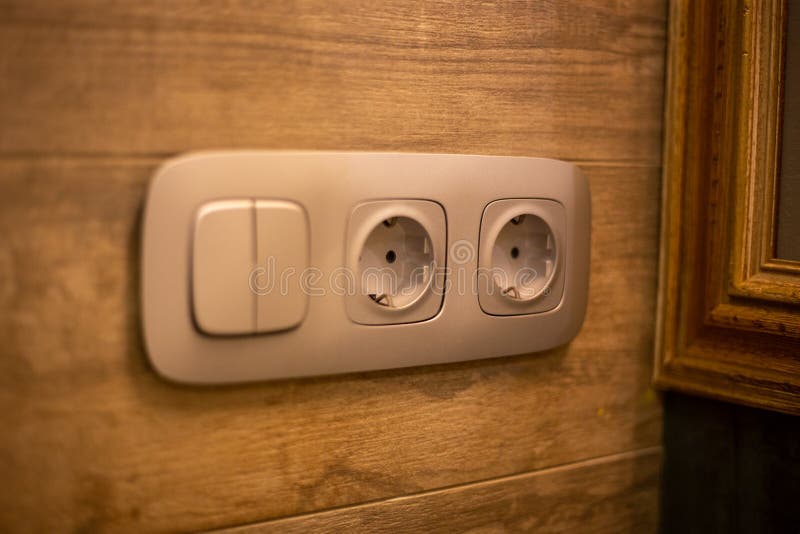 Socket for Electrical Appliances in a Modern Apartment Inside the House ...