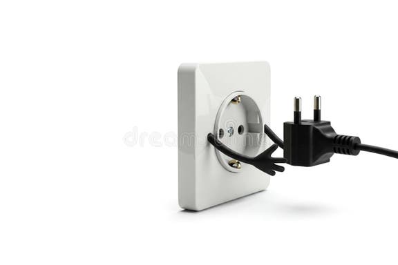 A Socket with Hands Hugging the Plug. Space for Text. Stock ...