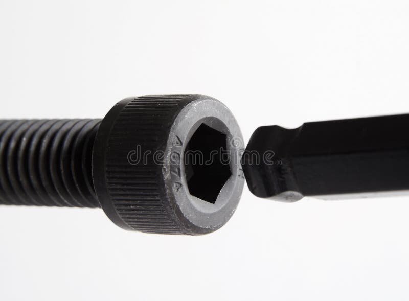 Socket Head Cap and Ball-end Wrench Stock Image - Image of fasten ...