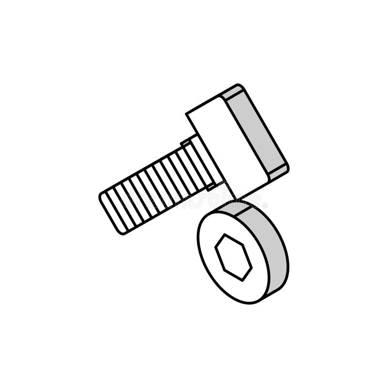 Socket Head Isometric Icon Vector Illustration Stock Vector ...