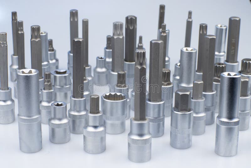 Socket Head Tools for Repair. Stock Image - Image of metallic, isolated ...