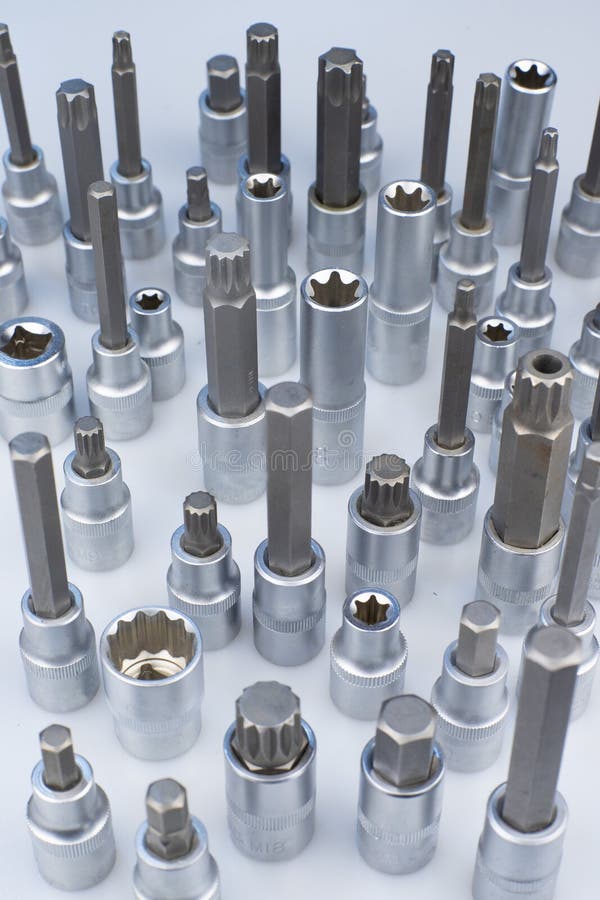 Socket Head Tools for Repair. Stock Image - Image of metallic, isolated ...
