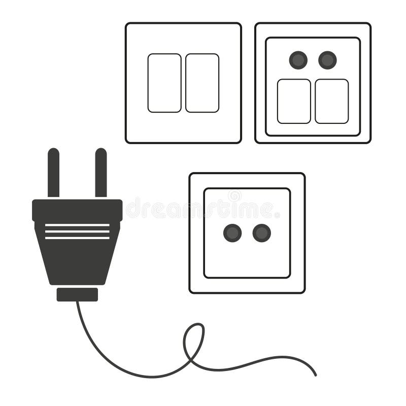 Socket Icon. Flat Illustration of Socket Vector Icon Stock Illustration ...