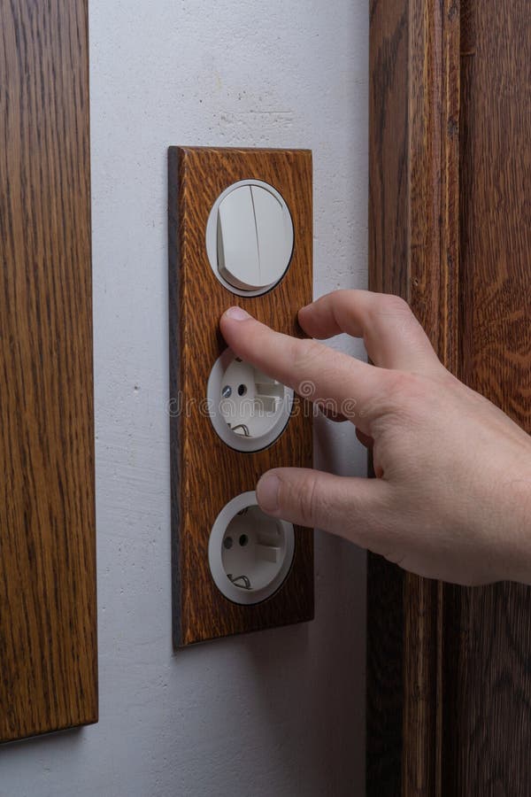 Socket Installation. a Master Electrician Installs an Electrical ...