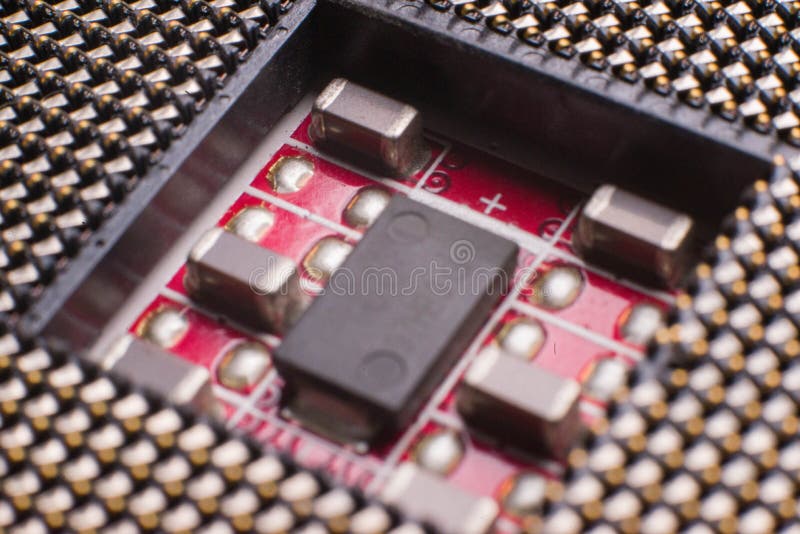 Socket for Installing the Processor in the Board Stock Photo - Image of ...