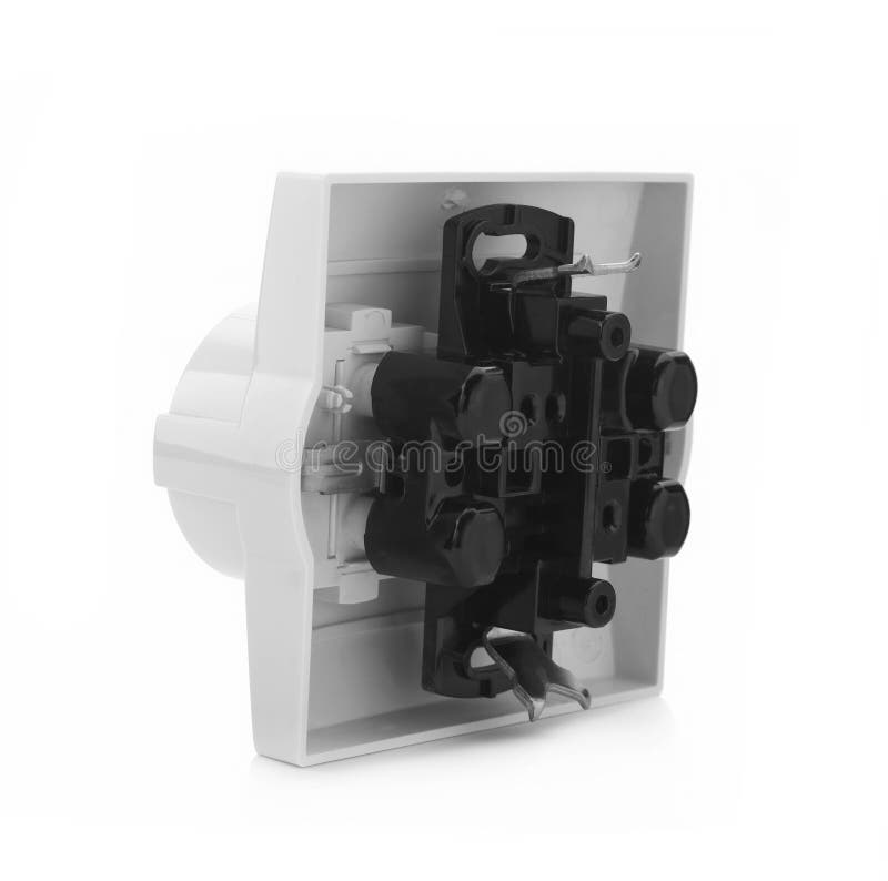 Electrical Socket on a White Background Stock Image - Image of energy ...