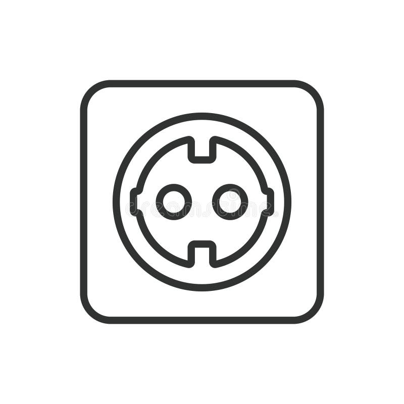 Socket, in Line Design. Socket, Outlet, Plug, Electrical, Power, Wall ...