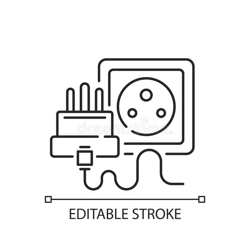 Cpu socket linear icon stock vector. Illustration of line - 216693065