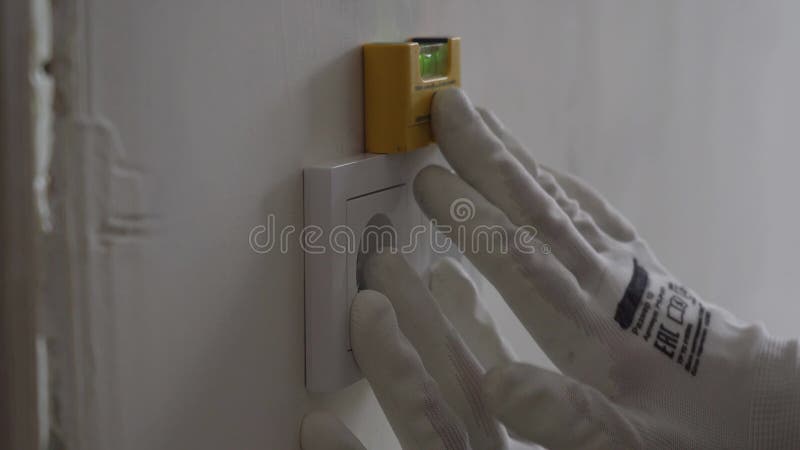 Socket Mounting, Level Alignment Stock Footage - Video of outlet ...