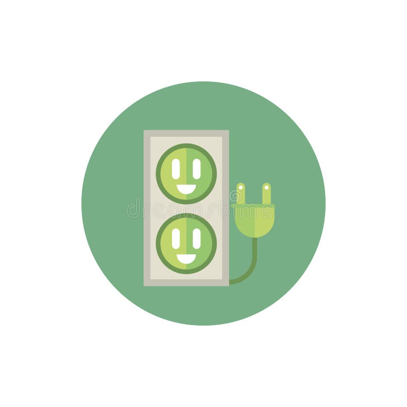 Plug green energy stock vector. Illustration of renewable - 255461712
