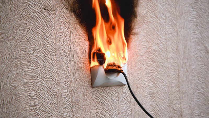 The Socket and Plug of the Electric Wire Light Up. Stock Video - Video ...