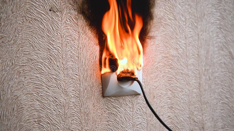 The Socket and Plug of the Electric Wire Light Up. Stock Video - Video ...