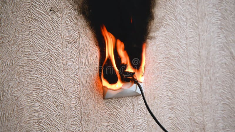 The Socket and Plug of the Electric Wire Light Up. Stock Video - Video ...