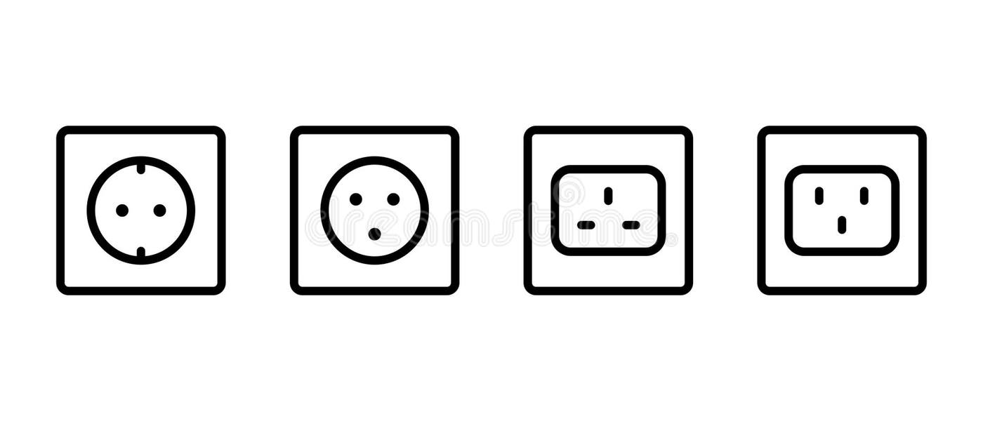 Plug Types Icon Stock Illustrations – 435 Plug Types Icon Stock ...