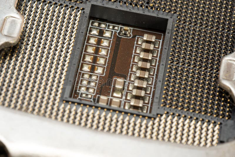 Socket for the Processor on the Chip Stock Image - Image of technology ...