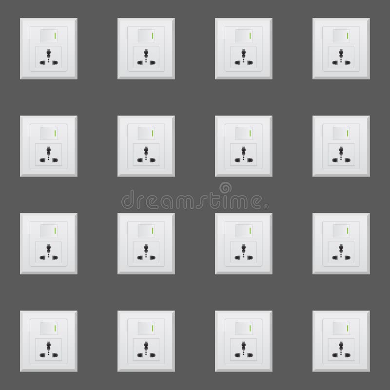 Socket seamless pattern stock vector. Illustration of technology - 86593860