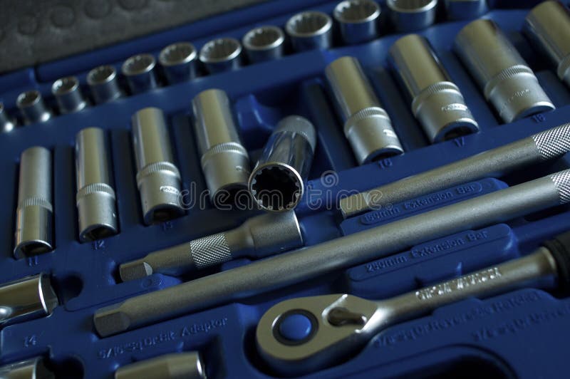 Socket Set stock photo. Image of blue, metallic, apparatus - 27606742