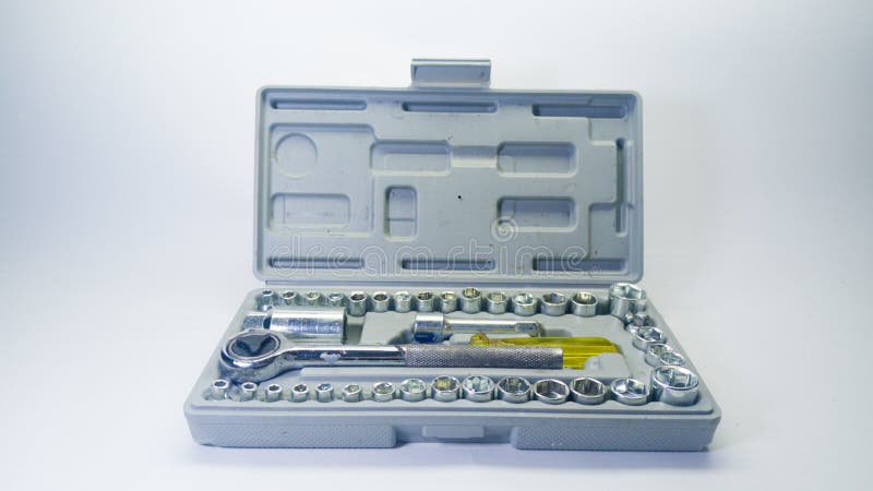 Socket Set, Metal Bits for Socket Wrench Chrome Colored, Selected Focus ...