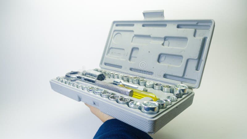 Socket Set, Metal Bits for Socket Wrench Chrome Colored, Selected Focus ...