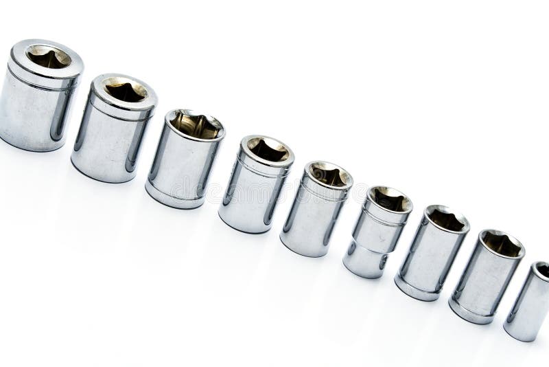 Socket set for spanner stock photo. Image of outlet, equipment - 22718174