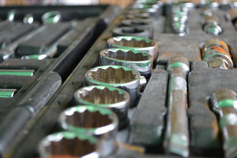 Socket set stock photo. Image of tool, rust, craft, construction - 33445636