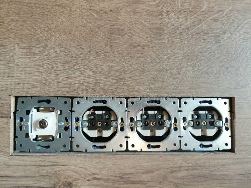 Socket for Sockets in the Wall. Electricity and Indoor Wiring Stock ...