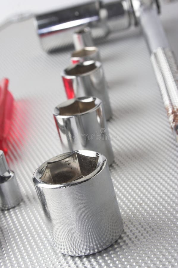 Socket spanner set stock photo. Image of ratchet, machinery - 6332602