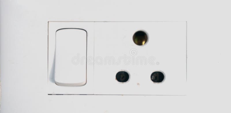 1 Socket 1 Switch Connection White Extension Board Stock Photo - Image ...