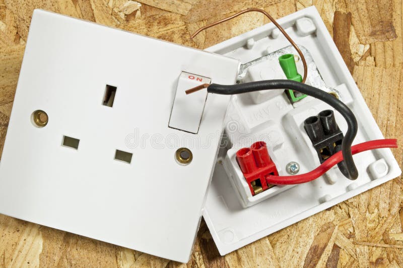 Socket Switch opened stock image. Image of black, switch - 25400555