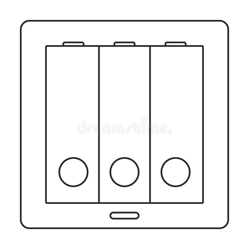 Socket of Switch Vector Icon.Outline Vector Icon Isolated on White ...