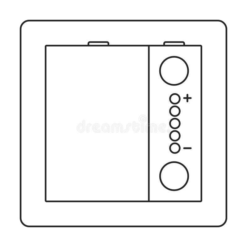 Socket of Switch Vector Icon.Outline Vector Icon Isolated on White ...