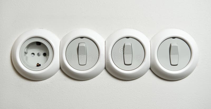 Socket and switches stock image. Image of push, voltage - 23324645