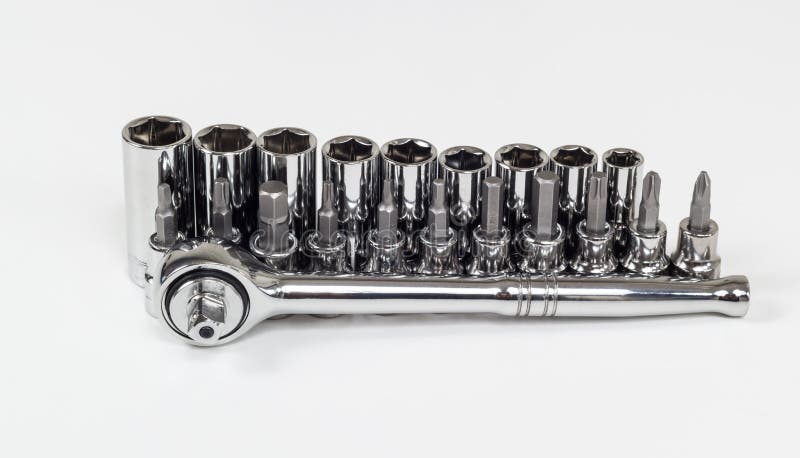 Socket and tool set stock image. Image of case, iron - 33784943